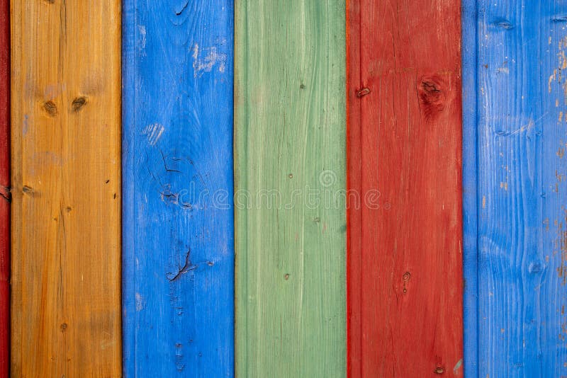 Wooden Wall Made of Colored Boards As Background or Texture Stock Image ...