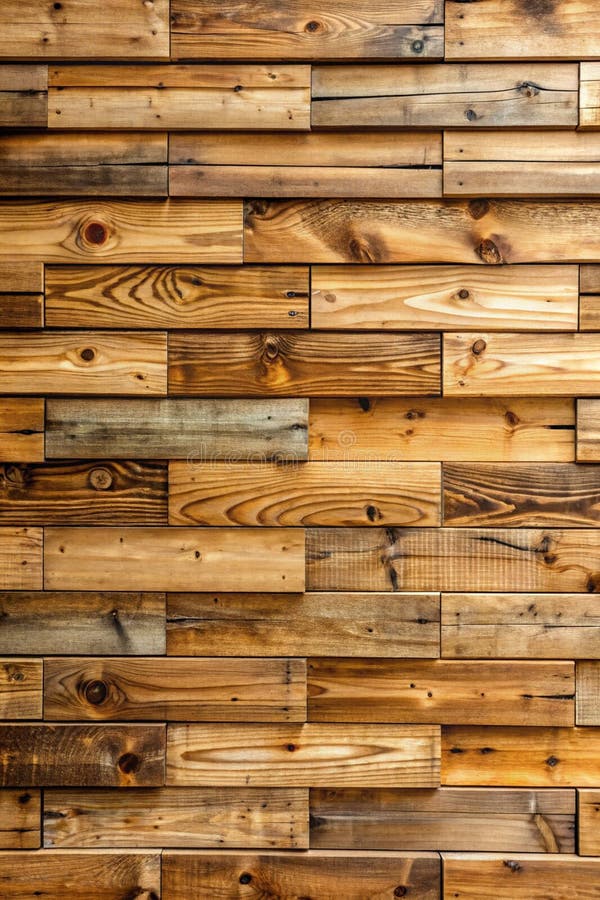 Wooden Wall with Natural Wood Texture Patterns Stock Illustration ...