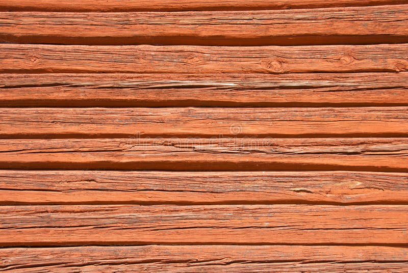 Wooden Wall Painted with Typical Swedish Red Color Stock Photo - Image ...