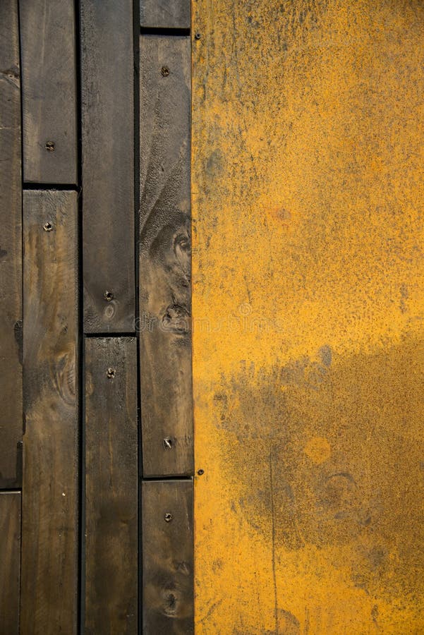 Wooden Wall and Rusty Wall Pattern Stock Photo - Image of damaged ...