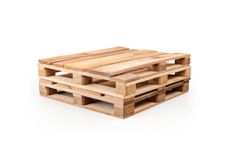 Wooden Warehouse Pallet on White Stock Illustration - Illustration of ...