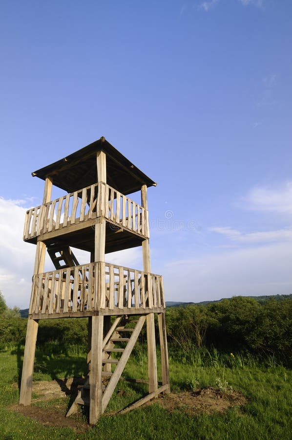 Wooden watchtower stock image. Image of watchtower, nature - 14524803