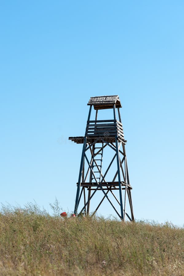 Wooden Watchtower in Grass stock image. Image of nonurban - 29886377