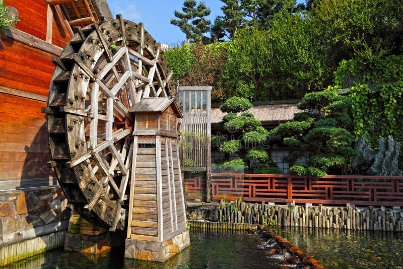 Wooden waterwheel stock photo. Image of outdoors, fish - 22988140