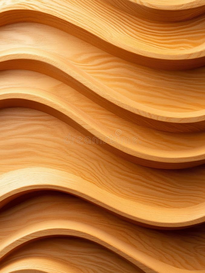 Wooden Wave Pattern Texture Abstract Wood Flowing Curves Natural Grain ...