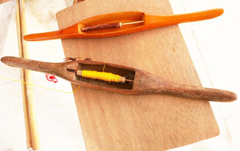 Wooden Weaving Loom Shuttle Stock Image - Image of weaving, fiber: 63479449