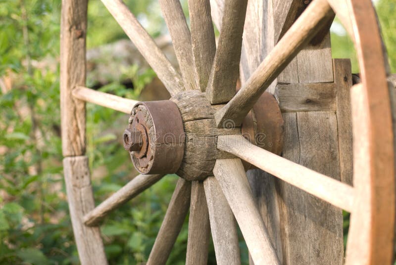 Wooden wheel stock photo. Image of rural, iron, steel - 14707582