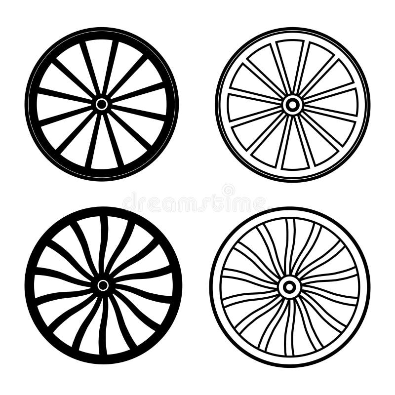 Wooden wheel icon stock vector. Illustration of carriage - 316499985