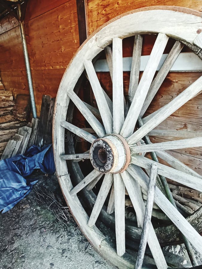 Wooden Wheels in a Tool Shed Stock Photo - Image of tire, dome: 215544308