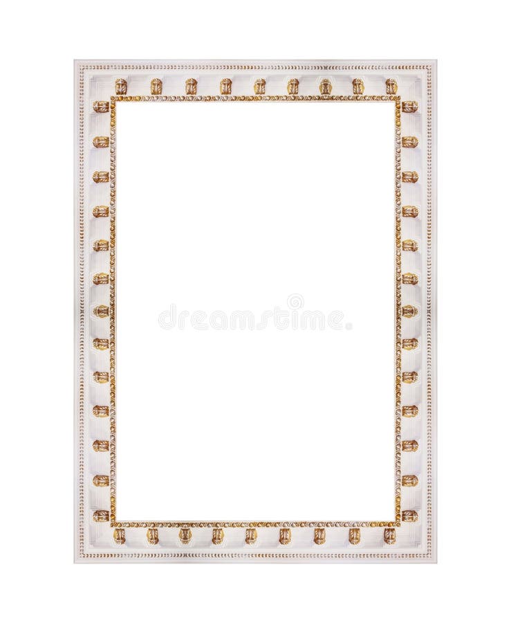Wooden White Frame for Painting or Picture Isolated on Background Stock ...