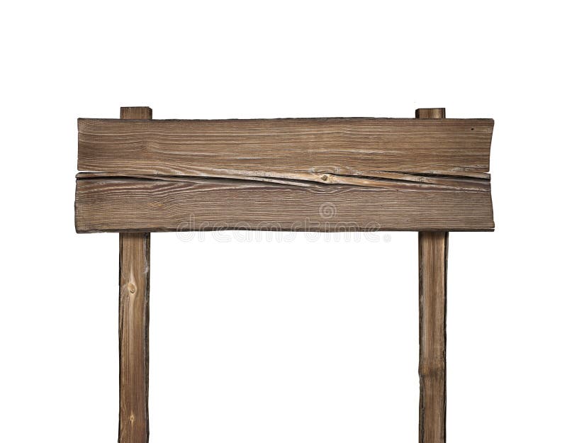 Wooden Wide Signpost on Two Legs on White Stock Photo - Image of rustic ...