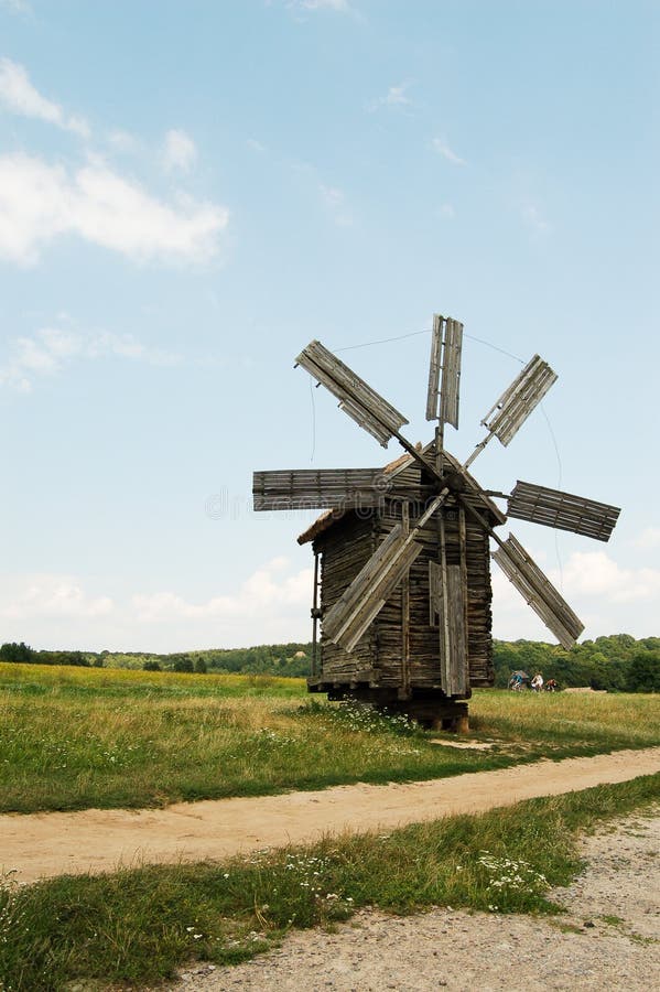 Wooden windmill stock image. Image of cottage, flour - 19860251