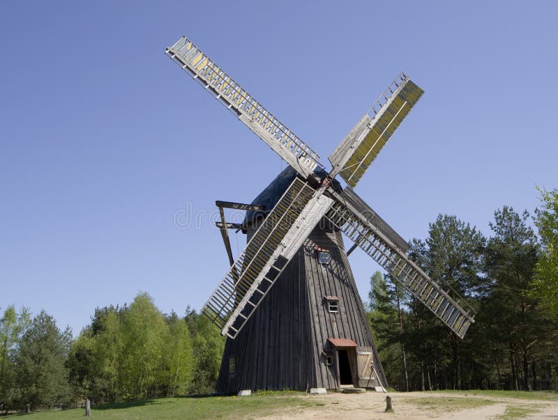 Old dutch windmill stock image. Image of exterior, production - 10772969