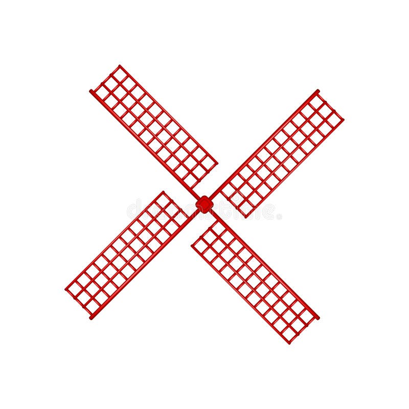 Wooden windmill stock vector. Illustration of mill, bakery - 181496436