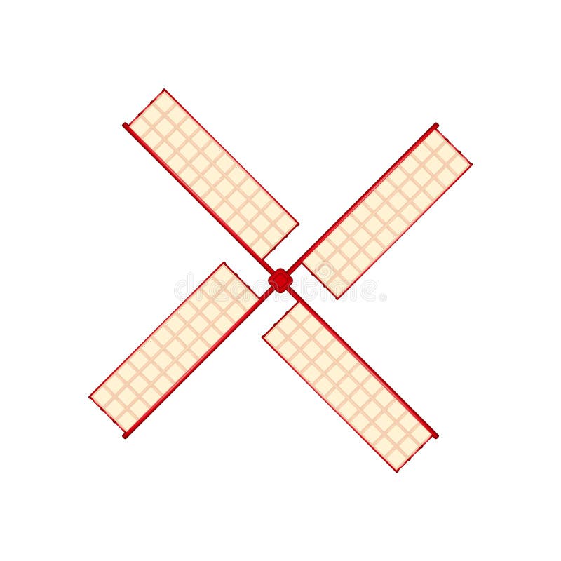 Wooden windmill stock vector. Illustration of mill, bakery - 181496436