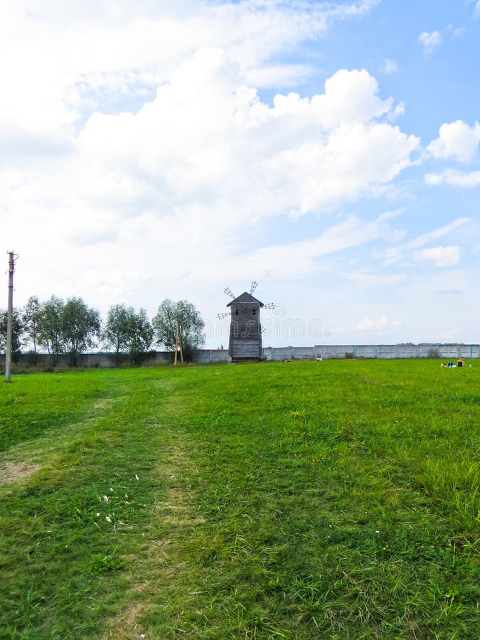 Wooden Windmill on Sorochyn Fair Stock Photo - Image of energy, fair ...