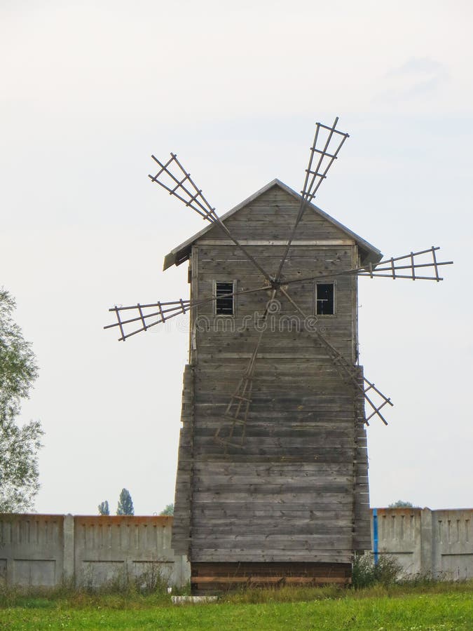 Wooden Windmill on Sorochyn Fair Stock Photo - Image of ethnographic ...