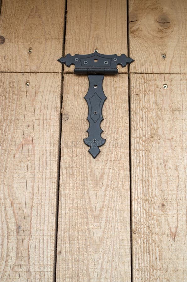 Wooden Window Cover with Decorative Hinge Stock Image - Image of cover ...