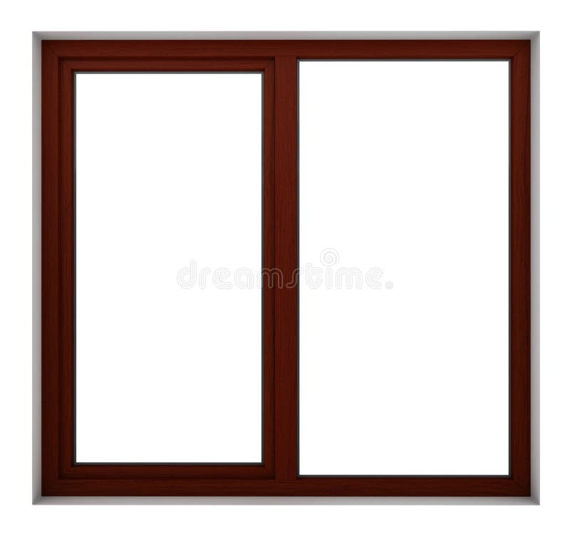 Wooden window frame stock illustration. Illustration of element - 139651652