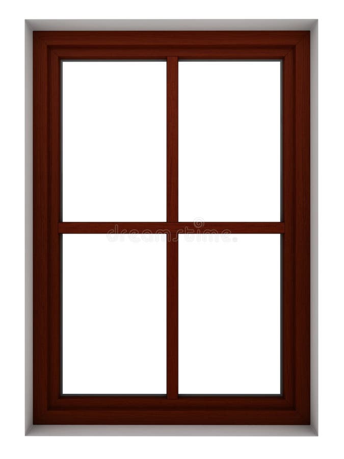 Wooden window frame stock illustration. Illustration of outside - 139651701