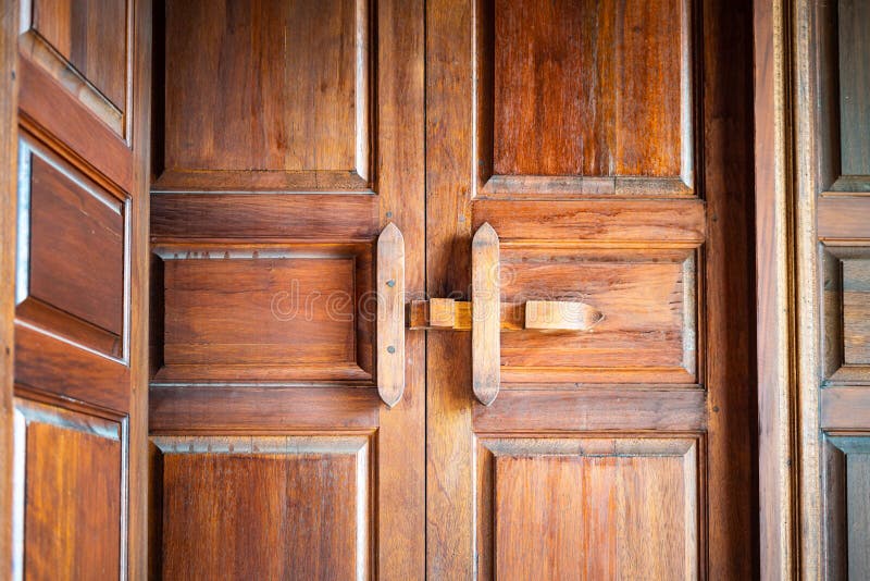 Wooden window locks stock image. Image of empty, garden - 196515873