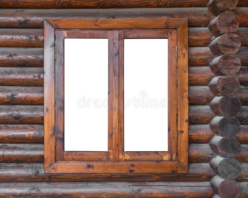 Wooden Window Frame Isolated Stock Photo - Image of glazed, wooden ...