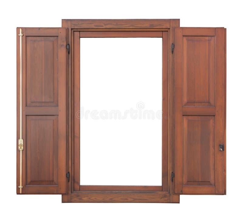 Wooden Window with Open Shutter Stock Photo - Image of flat, exterior ...