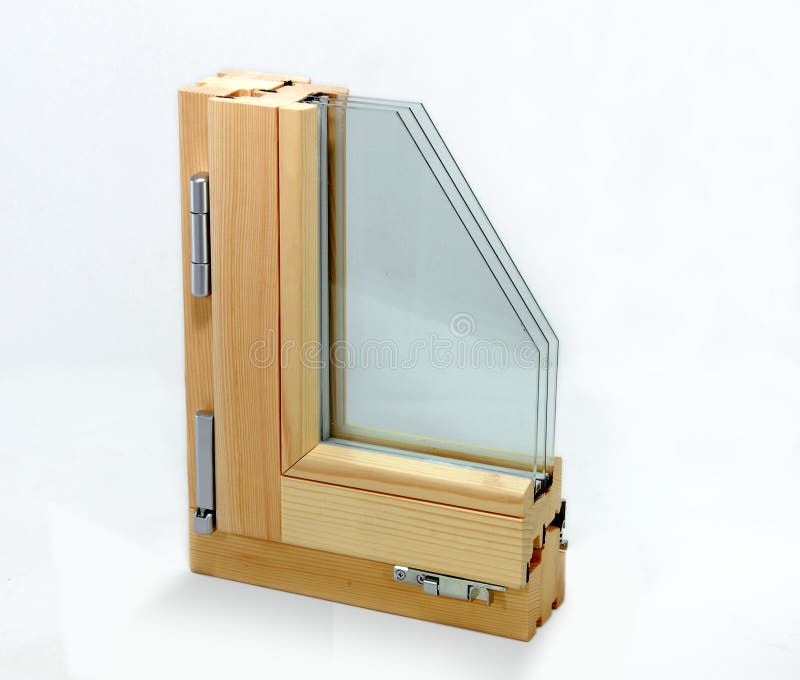 Wooden window profile stock image. Image of improvement - 52313777
