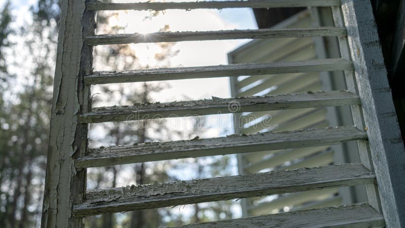 Wooden Window Shutters. Old Wooden Window with Shutters in a Forest ...