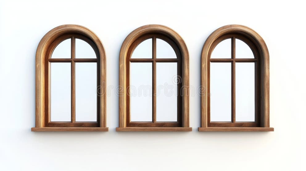 Wooden Windows with Arched Tops and Uncomplicated Frames are Presented ...