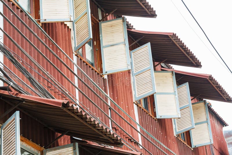 Wooden windows stock image. Image of retro, exterior - 41456059