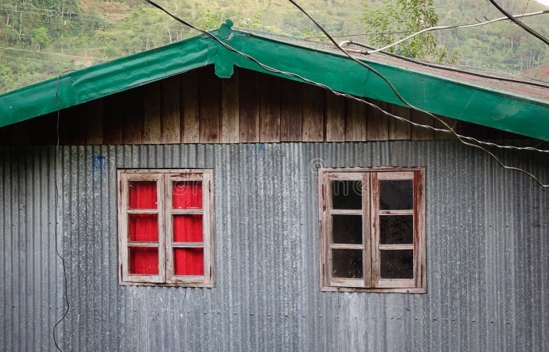 Wooden Windows at the Old House in Ifugao, Philippines Stock Image ...