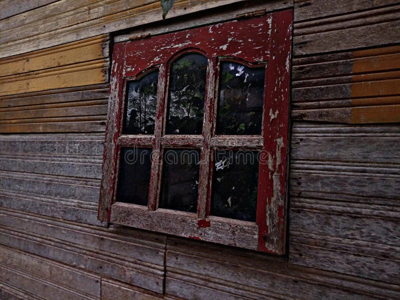 Wooden Windows Still Attached To the Old House Stock Image - Image of ...