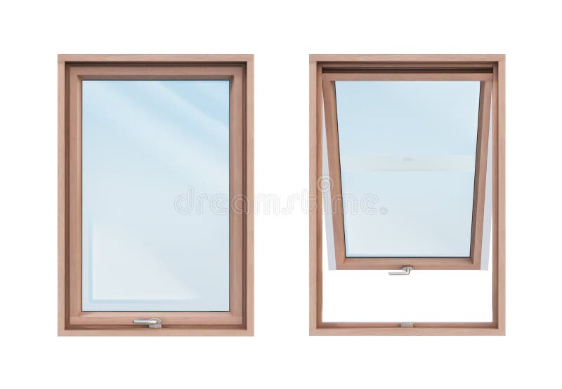 White Windows in Side View on White Background. Stock Vector ...