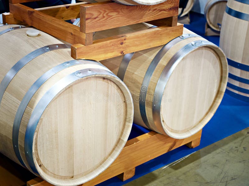 Wooden wine barrel stock image. Image of store, storage - 373302765