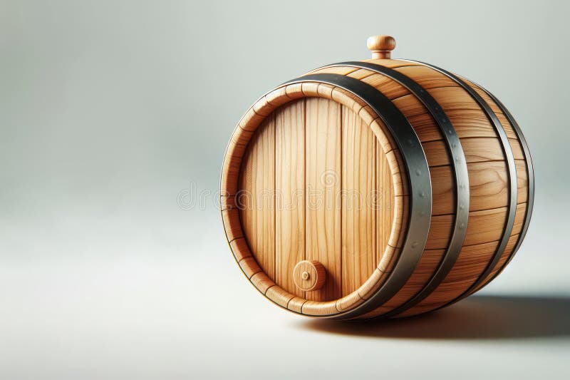 Wooden Wine Barrel. Space for Text. Stock Photo - Image of barrel ...