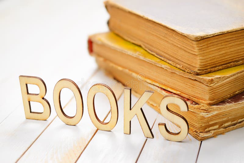 Wooden word books stock image. Image of plank, phrase - 86047487