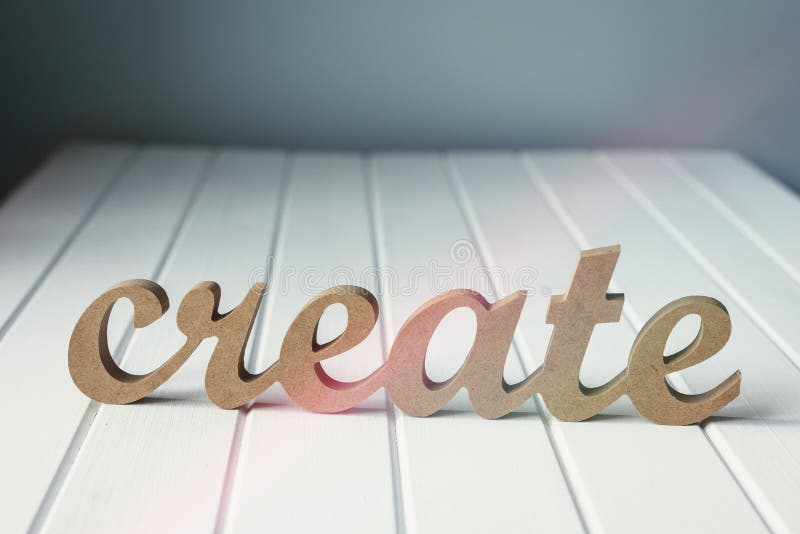 Wooden word create stock image. Image of timber, idea - 61641577