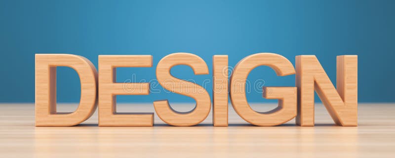 Wooden word design concept stock illustration. Illustration of ...