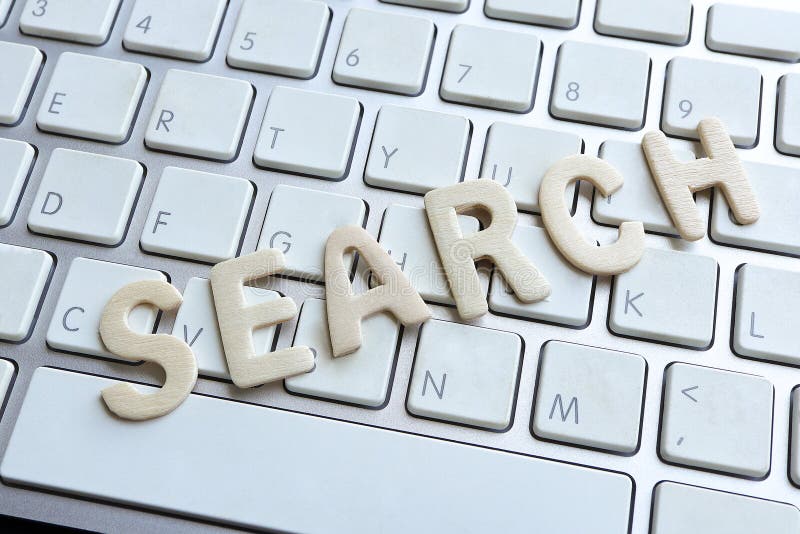 Wooden Word with the Word "search" on a Computer Keyboard. Search ...