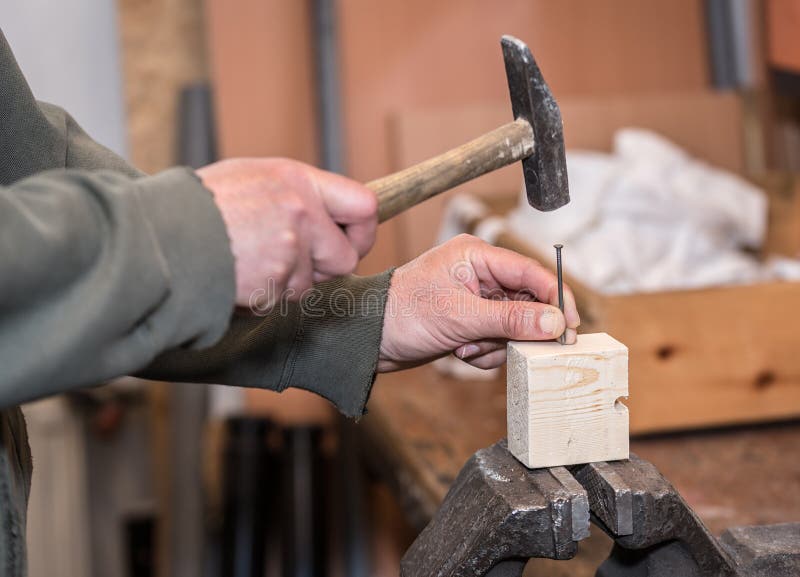 Wooden Workpiece on the Vise Stock Image - Image of professional, steel ...
