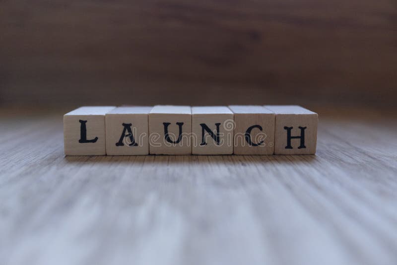 Wooden writing launch stock image. Image of typo, white - 107952693
