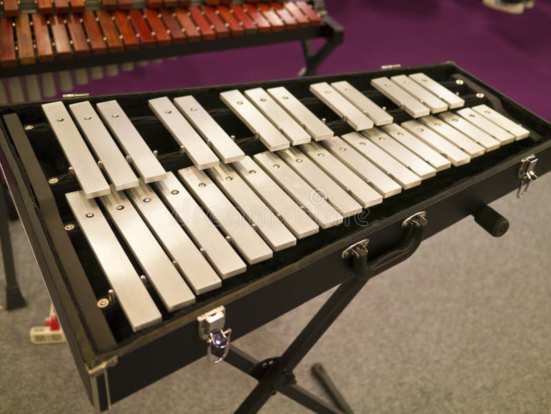Wooden xylophone stock image. Image of symphony, silver - 32998537