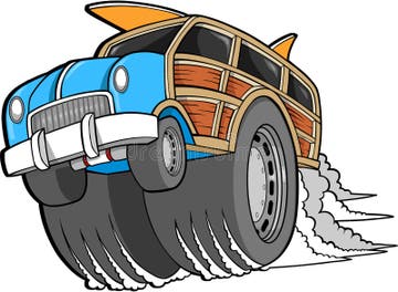Woodie Car Vector stock vector. Illustration of race, vector - 4998099