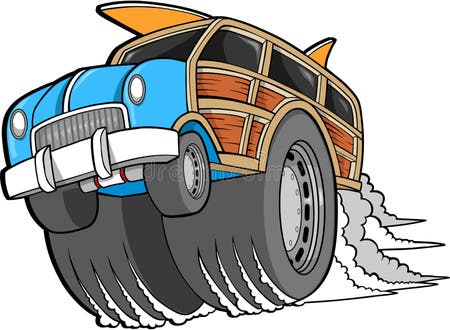 Woodie Car Vector stock vector. Illustration of race, vector - 4998099