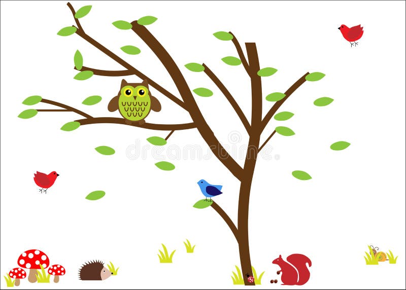 Woodland Animals / Nature Icons Stock Illustration - Illustration of ...