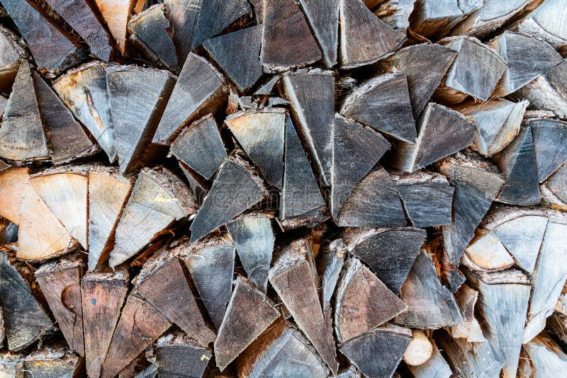 Woodpile in Stack.Triangle Shape Stock Photo - Image of summer, stacked ...