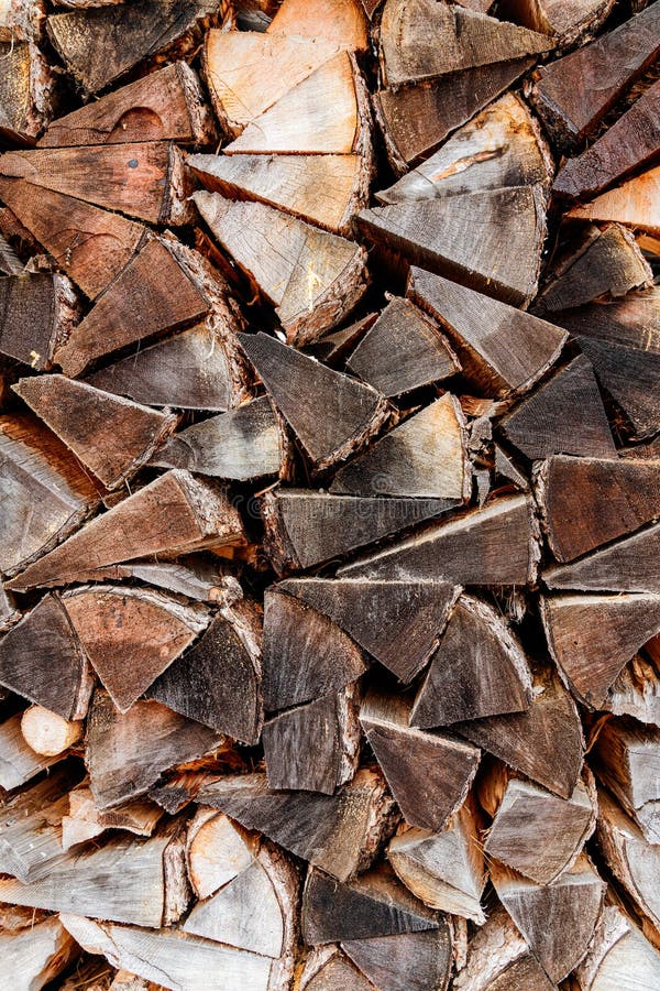 Woodpile in Stack.Triangle Shape Stock Image - Image of macro, material ...