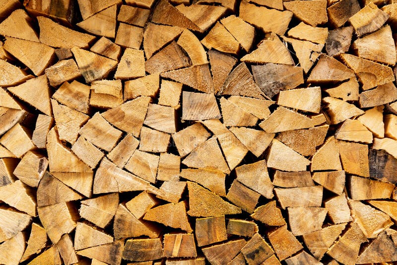 Woodpile in Stack.Triangle Shape Stock Photo - Image of tree, texture ...