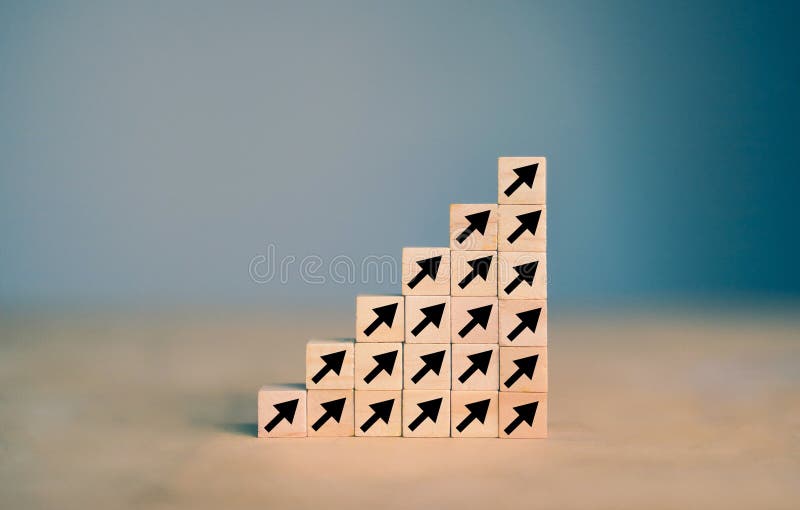 The Arrow of the Growing Trend Drawn on the Board Stock Photo - Image ...